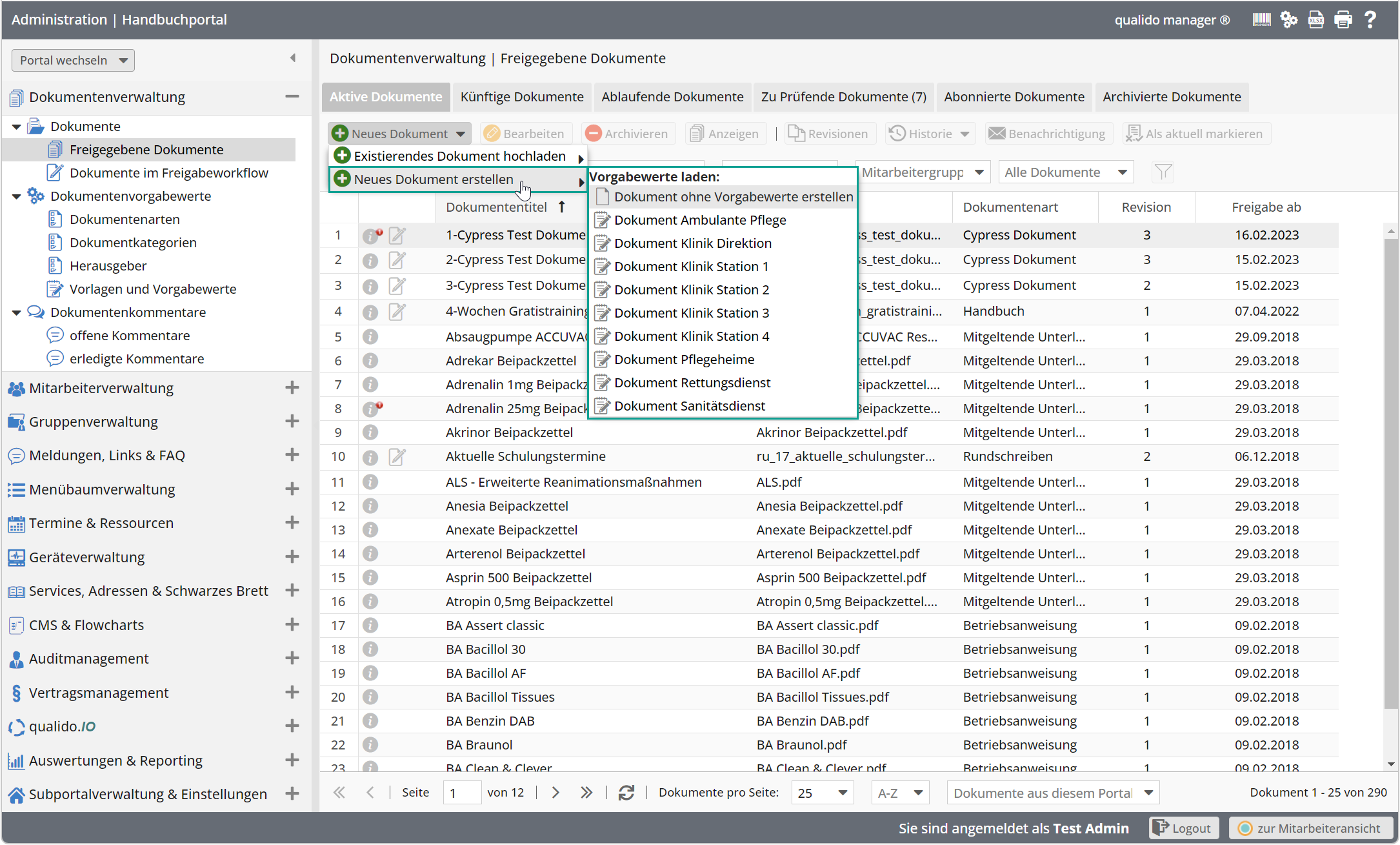 Neues Dokument erstellen